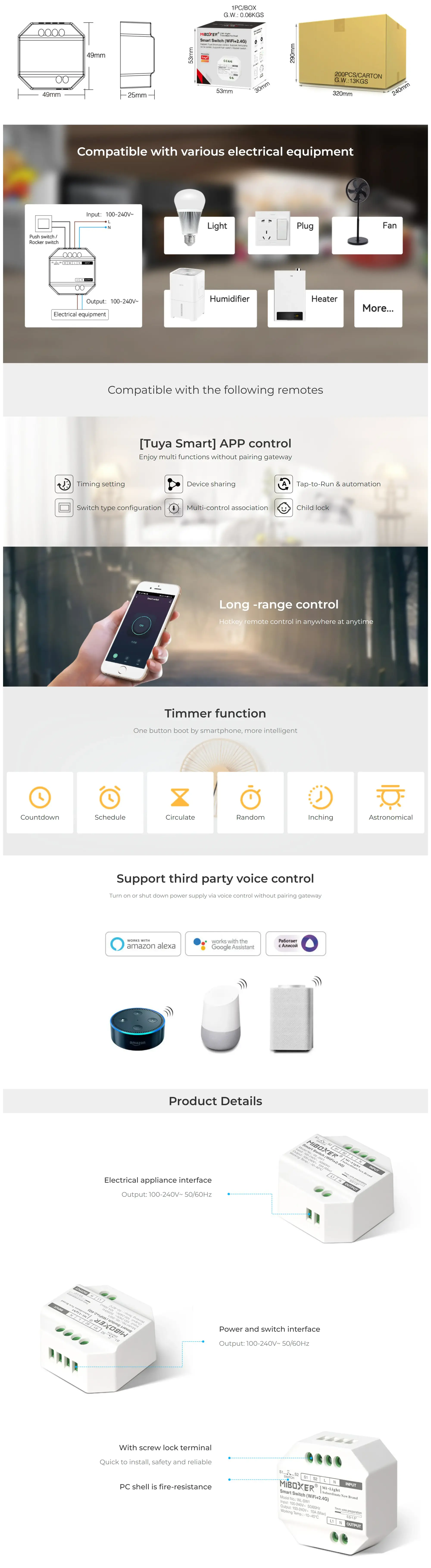 Smart Switch 100-240VAC 10A WiFi/2.4G/Push button WL-SW1 • WL-SW1 ...